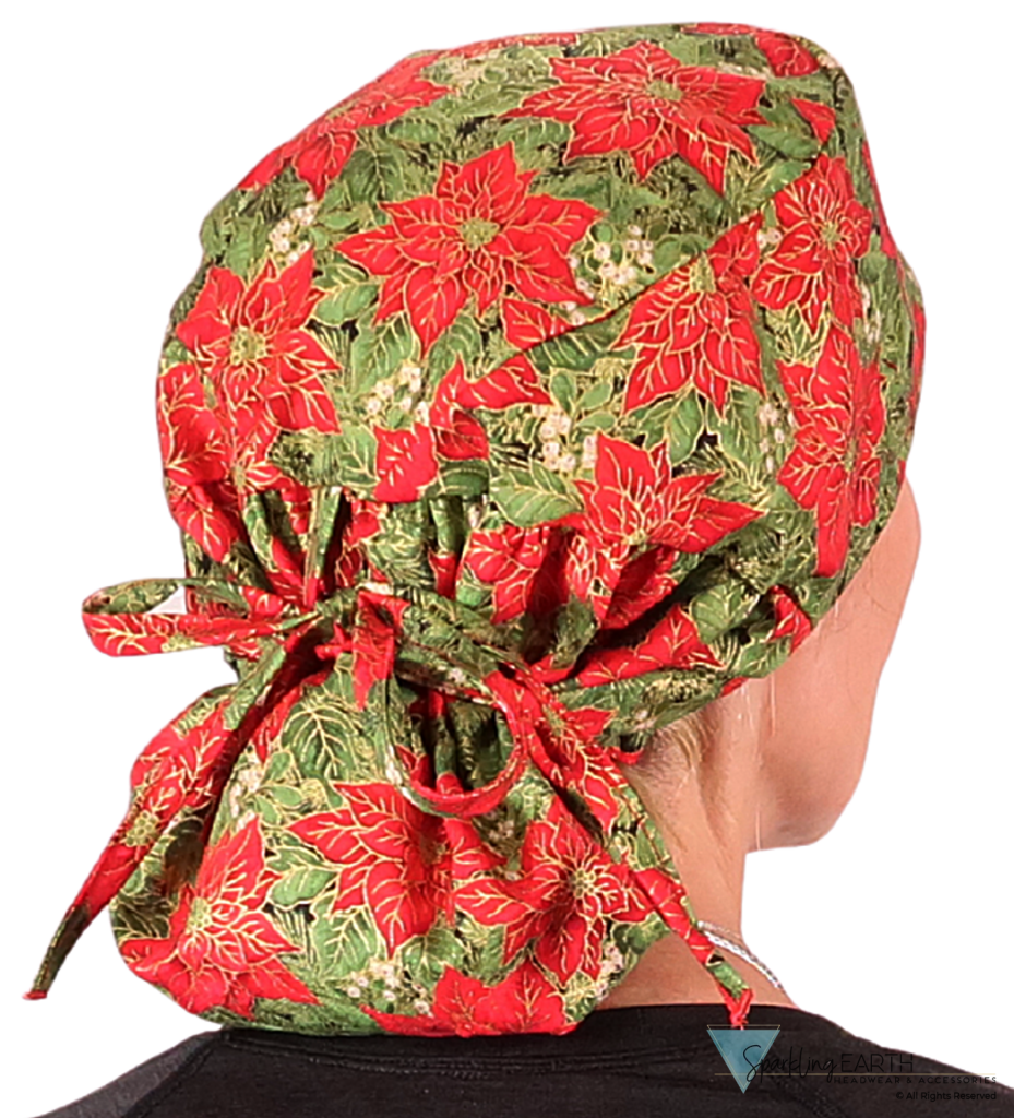 big-hair-ponytail-surgical-scrub-cap-for-long-golden-metallic ...